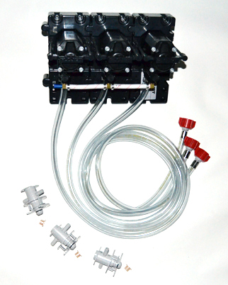 Three Pump Kit w/ CO2 Manifold Gray QCD BIB Connector: Bevco Inc ...