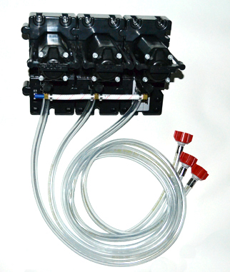Three Pump Kit w/ CO2 Manifold Red Coke BIB Connector: Bevco Inc ...